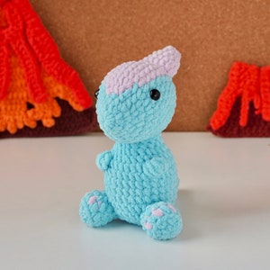 Parasaurolophus No Sew Crochet Pattern, Dinosaur No Sew Pattern, No Sew ...