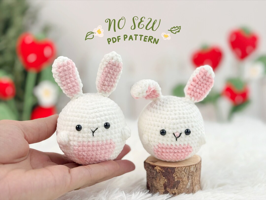 Bunny Crochet Pattern, No Sew Amigurumi Crochet Pattern, No Sew Crochet ...