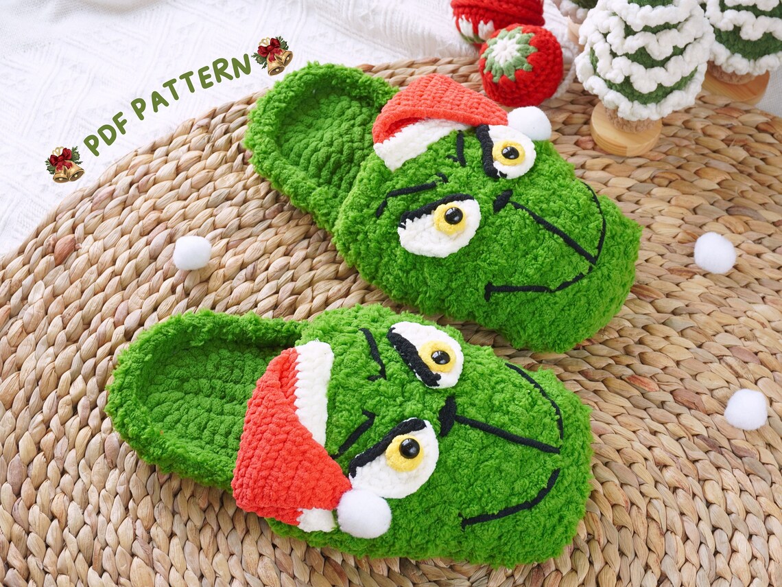 Children Christmas Slippers Crochet Pattern Bundle, Merry Christmas ...