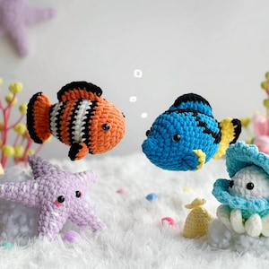 Ocean No Sew Crochet Pattern, No Sew Amigurumi Crochet Patterns | Blue ...