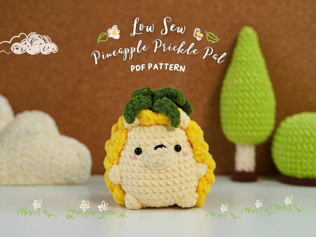 Pineapple Prickle Pal Hedgehog Crochet Pattern, Amigurumi Hedgehog ...