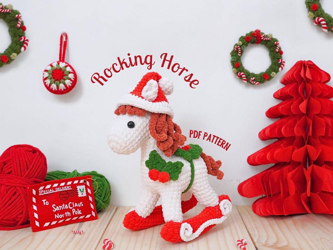 Rocking Horse Low Sew Crochet Pattern, Christmas Horse Crochet Patterns ...