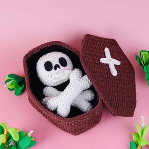 Coffin and Skull Crochet Patterns, Halloween Crochet Pattern, Halloween ...