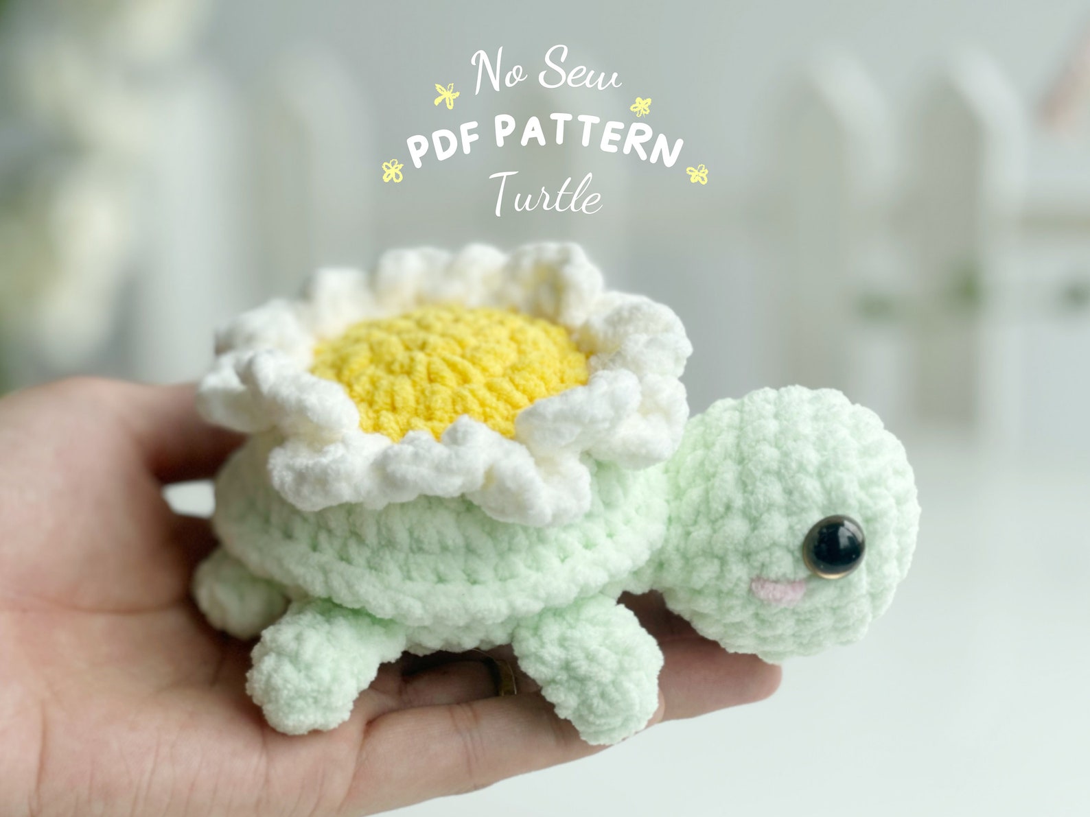 Daisy Turtle No Sew Crochet Pattern, No Sew Amigurumi Crochet Patterns ...