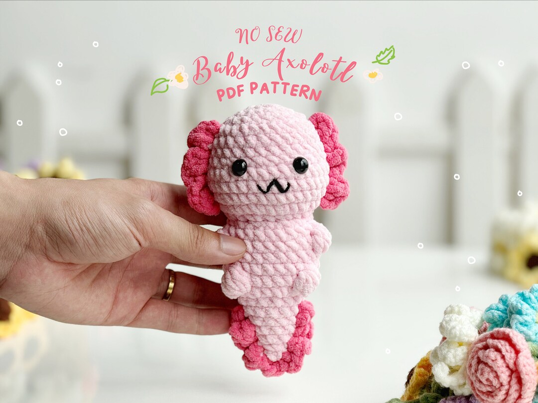 Axolotl No Sew Crochet Pattern, No Sew Amigurumi Crochet Patterns ...
