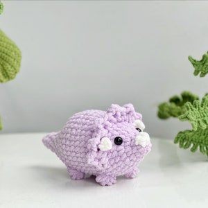 Triceratops Dinosaur No Sew Crochet Pattern, Dinosaur Jurassic World No ...