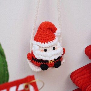 Santa on Swing on Swing Car Hanging Crochet Pattern, Christmas Car ...