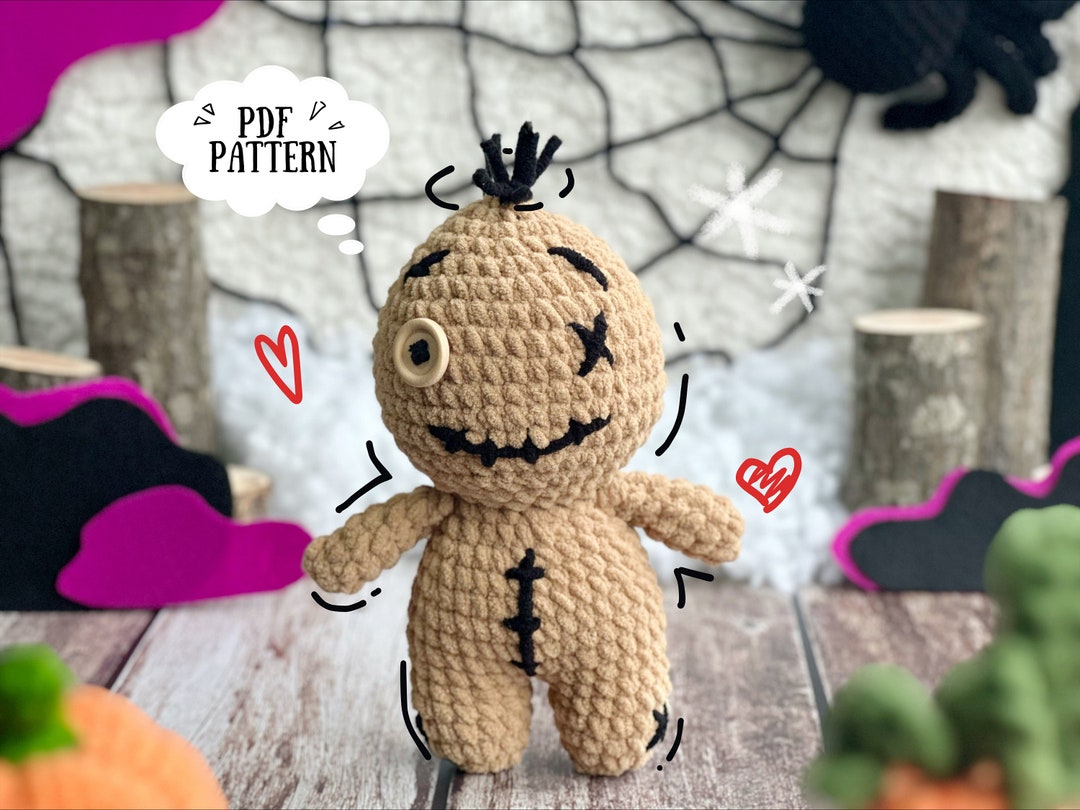 Voodoo Dolls Crochet Pattern, Halloween Amigurumi Toy Pattern, Stuffed ...
