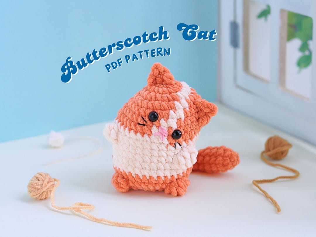 Pippin Butterscotch Cat Crochet Pattern, Stuffed Animal Crochet Pattern ...