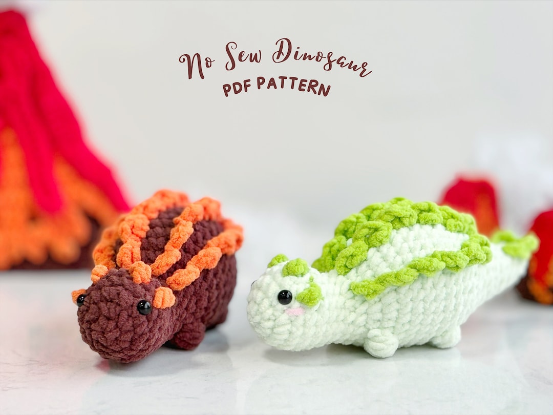 Ankylosaurus No Sew Crochet Pattern, Dinosaur No Sew Pattern, No Sew ...