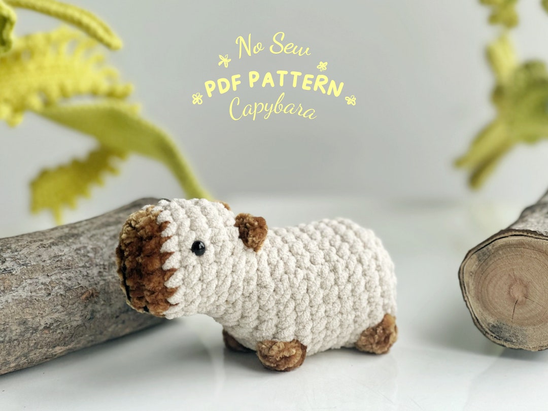 Capybara No Sew Crochet Pattern, No Sew Amigurumi Crochet Patterns ...