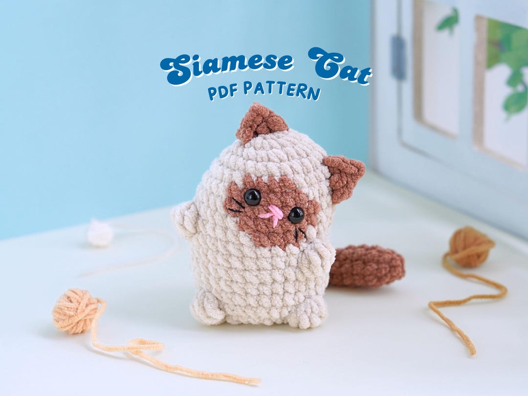 Pippin Siamese Cat Crochet Pattern, Stuffed Animal Crochet Pattern ...