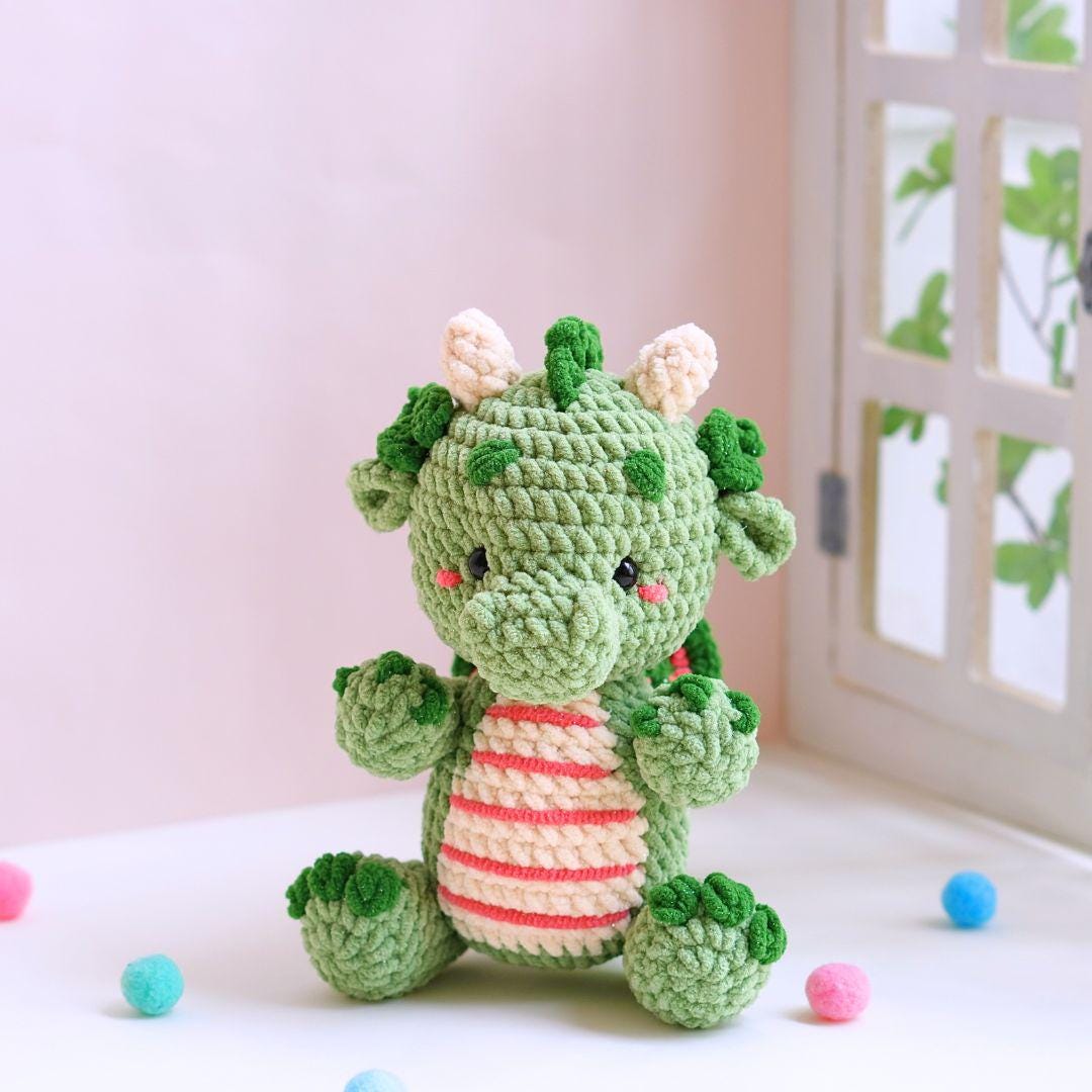 Begonia Leaf Dragon Crochet Pattern, Amigurumi Crochet Pattern, Dragon ...