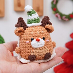 Reindeer on Swing on Swing Car Hanging Crochet Pattern, Christmas Car ...