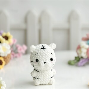 White Tiger No Sew Crochet Pattern, No Sew Amigurumi Crochet Patterns ...