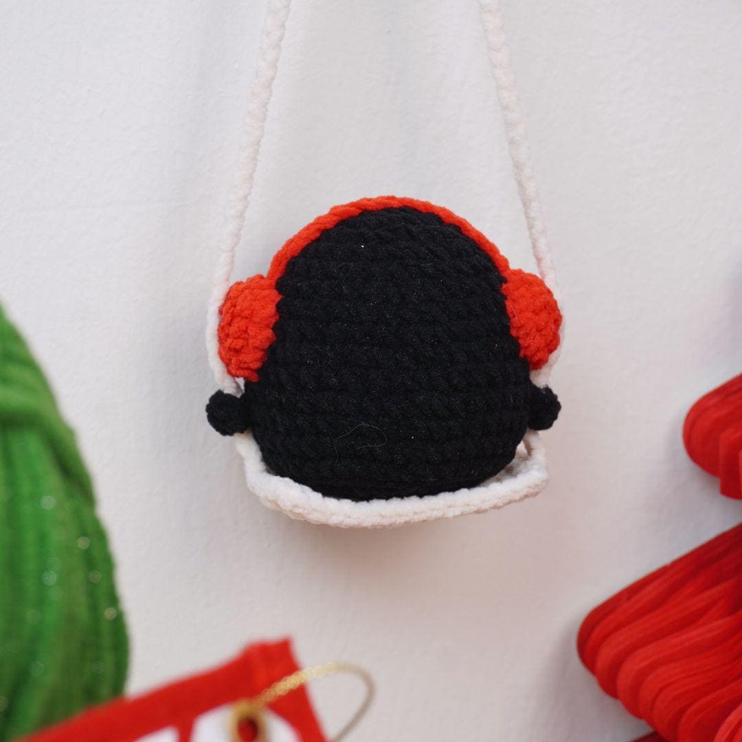 Penguin on Swing Car Hanging Crochet Pattern, Christmas Car Hanging ...