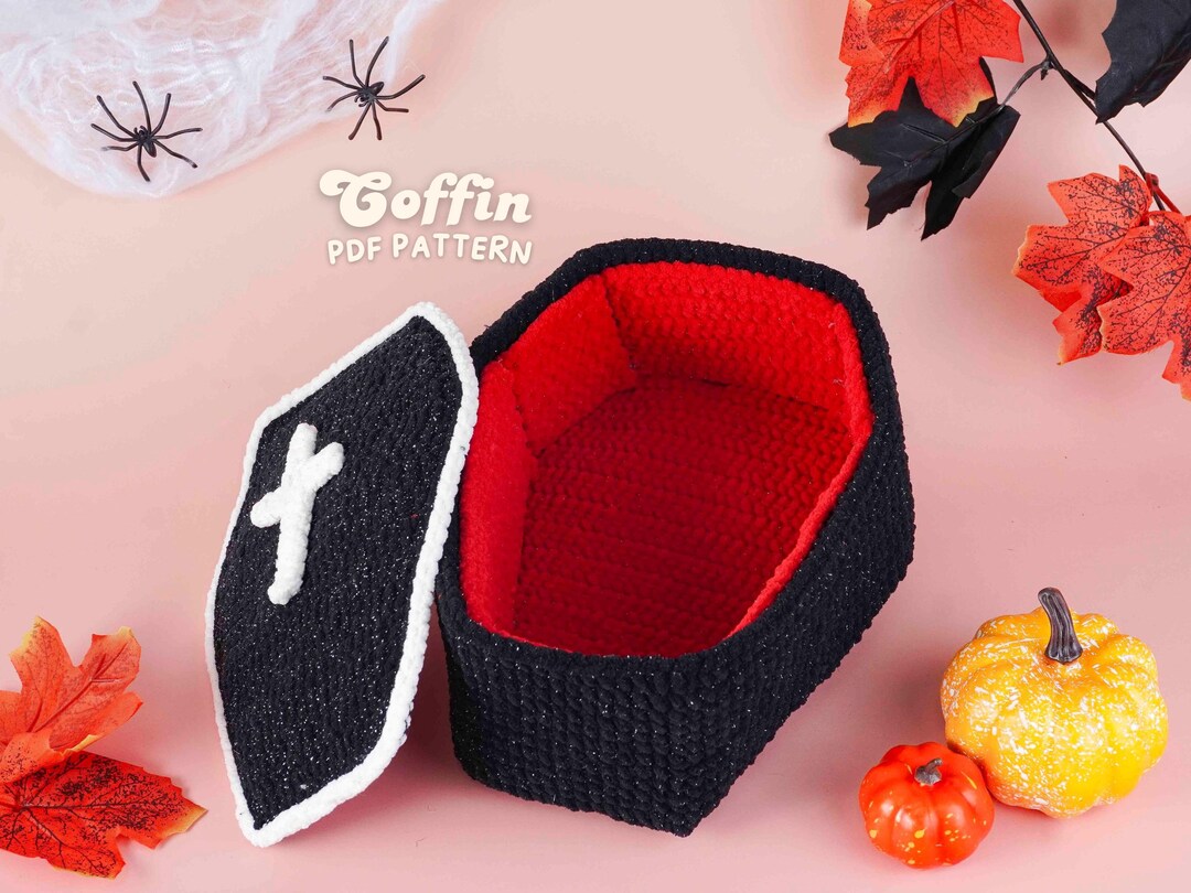Halloween Coffin Crochet Pattern, Halloween Crochet Pattern, Coffin ...