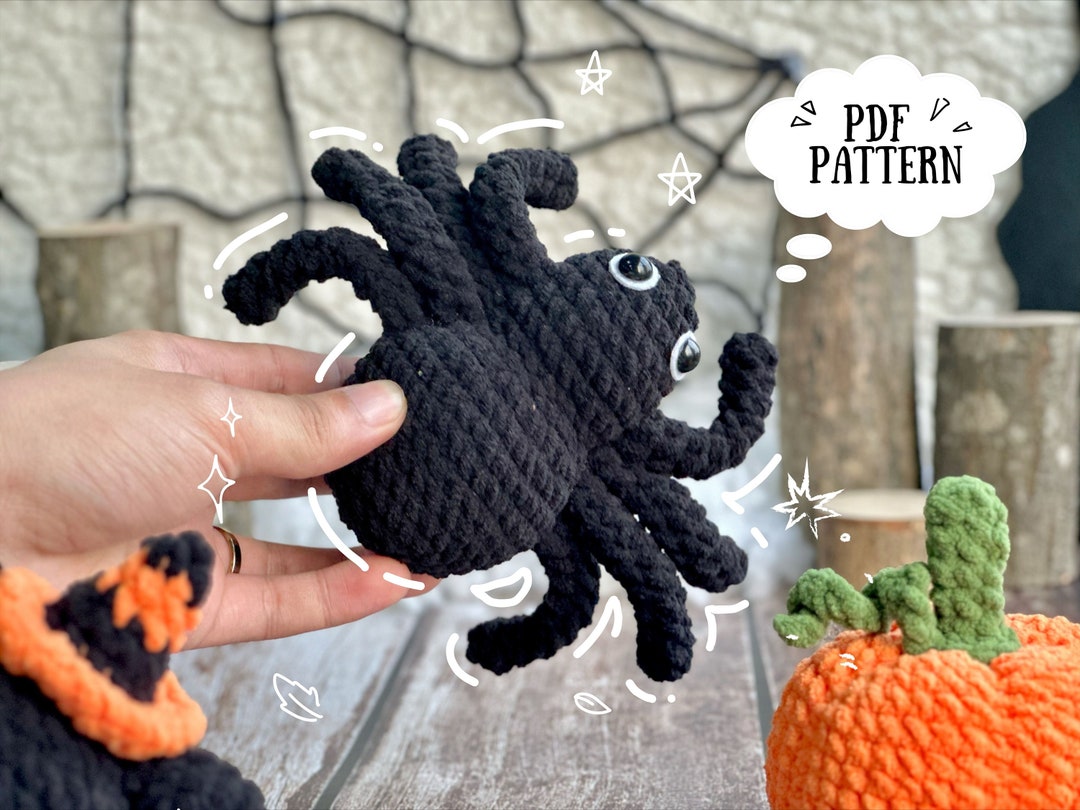 Halloween Spider Crochet Patterns, Halloween Crochet Pattern, Halloween ...