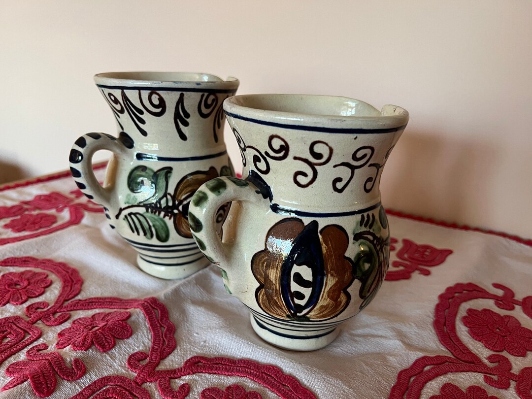 Romanian Water Jugs, Flower Design Pitcher From Corund, Transylvania ...