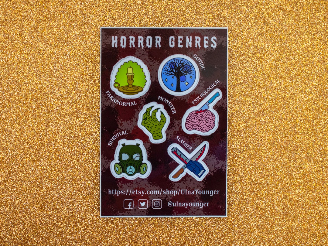 Horror Genres 4" X 6" Kiss Cut Sticker Sheet - Etsy