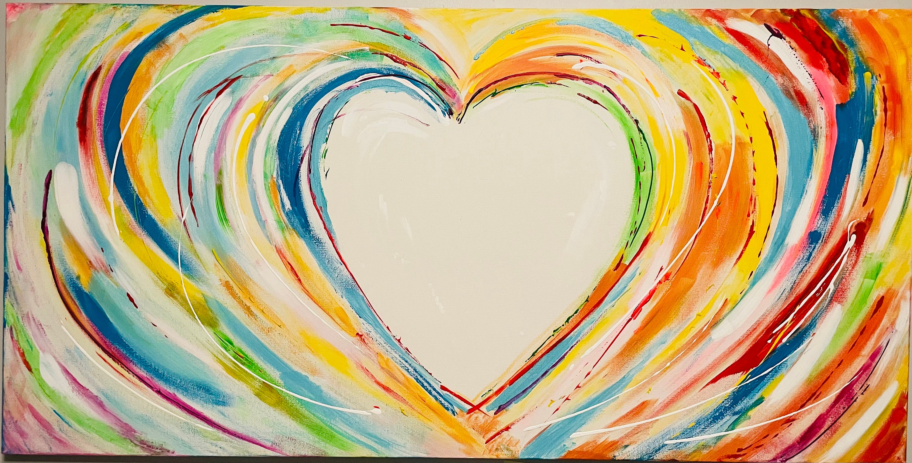 Color Full Heart Hand Painting - Etsy