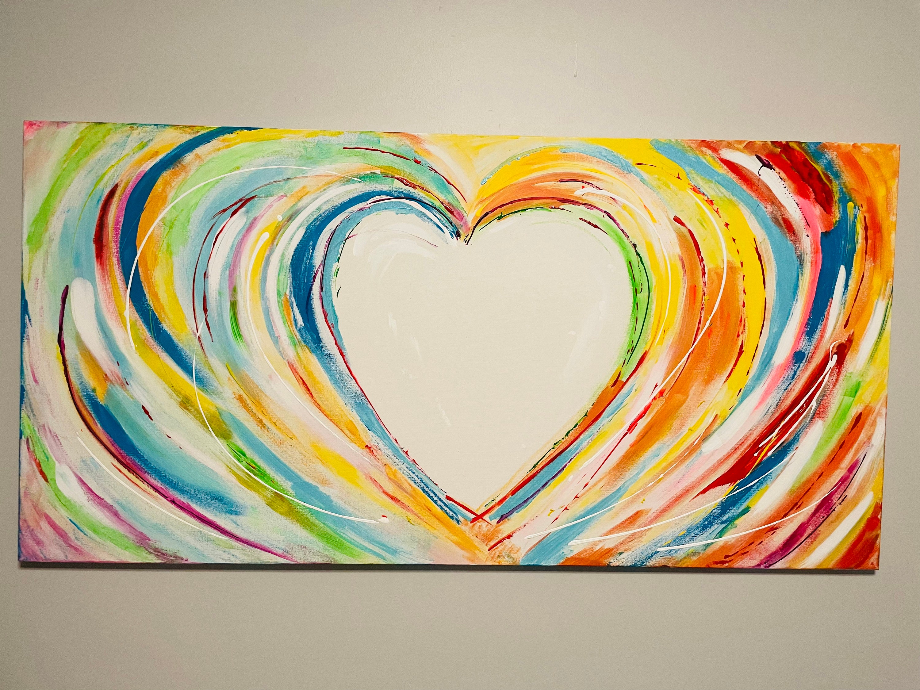 Color Full Heart Hand Painting - Etsy