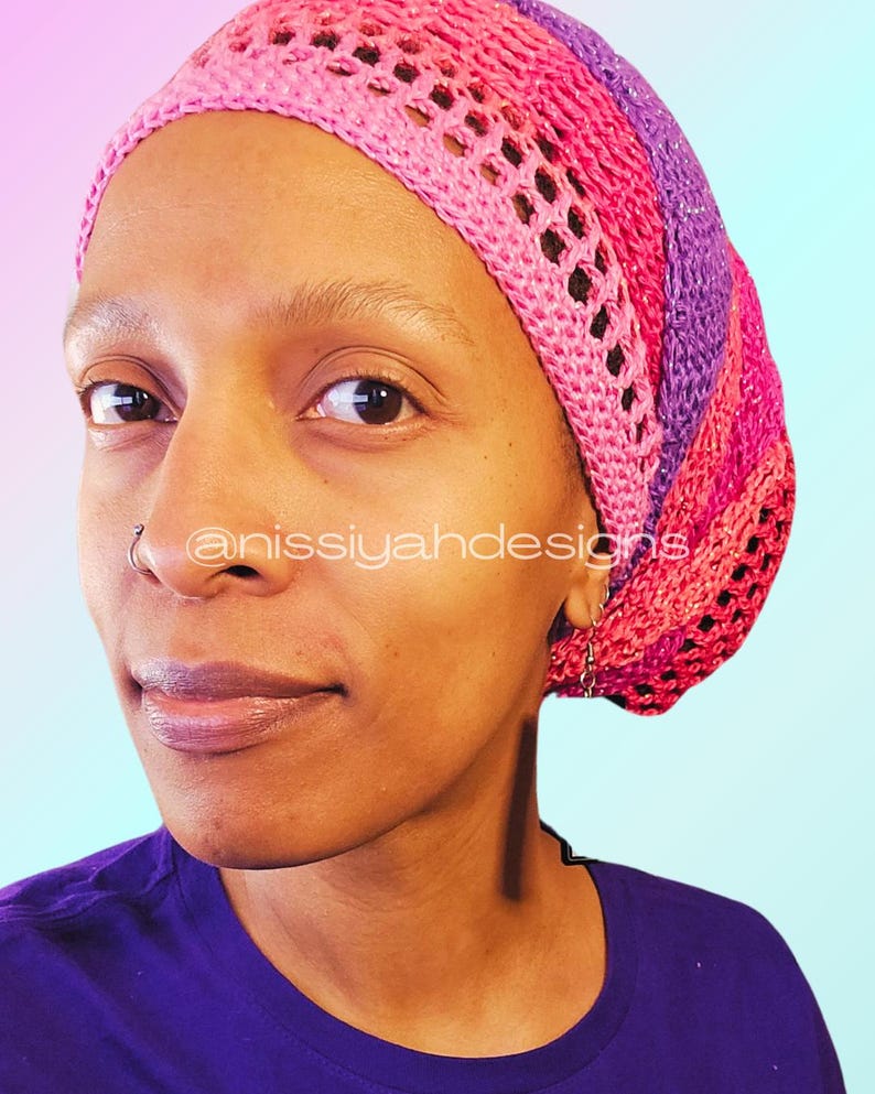 Nissiyah Designs Crocheted Crown Cover Loc Head Wrap Headwrap - Crochet ...