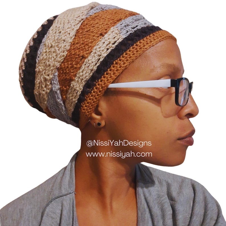 Nissiyah Designs Crocheted Crown Cover Loc Head Wrap Headwrap - Crochet ...