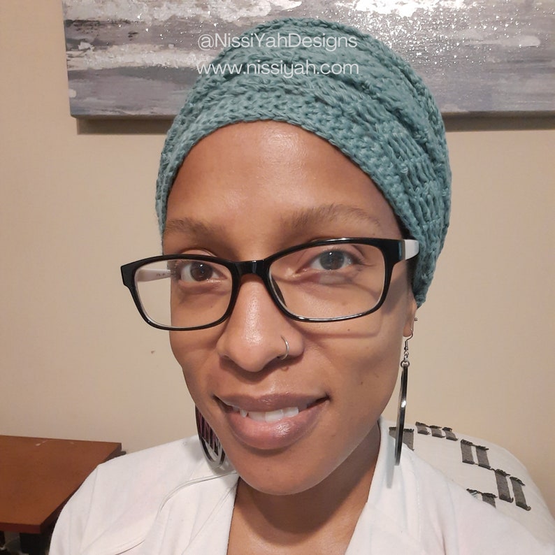 Nissiyah Designs Crocheted Crown Cover Loc Head Wrap Headwrap - Etsy