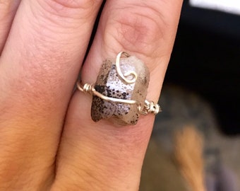 Quartz crystal ring | Etsy