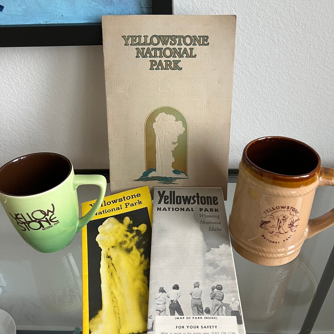 Vintage Yellowstone Souvenir Collection / Mid-century National Park ...