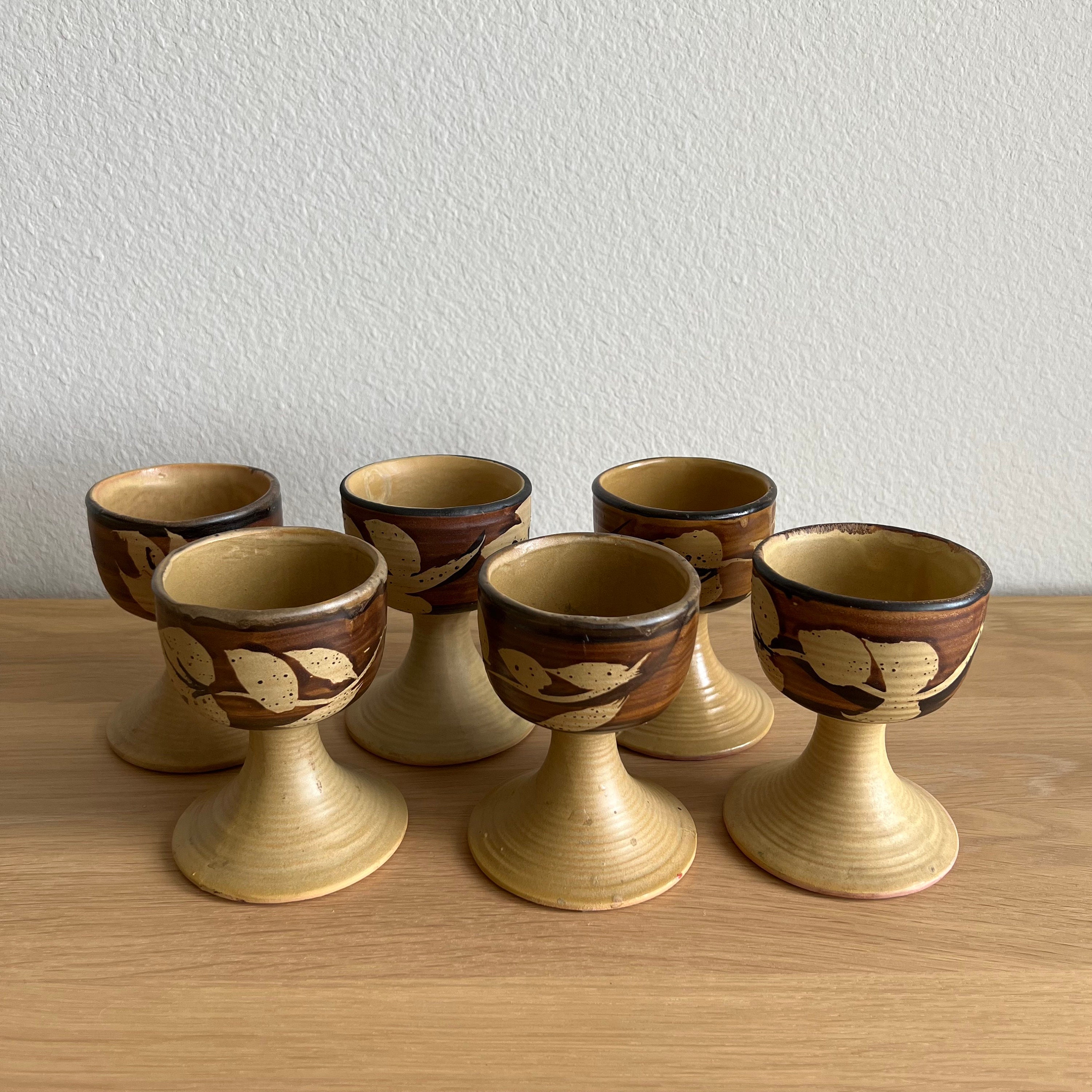 Vintage Bennett Welsh Pacific Stoneware Wine Goblets Set of - Etsy