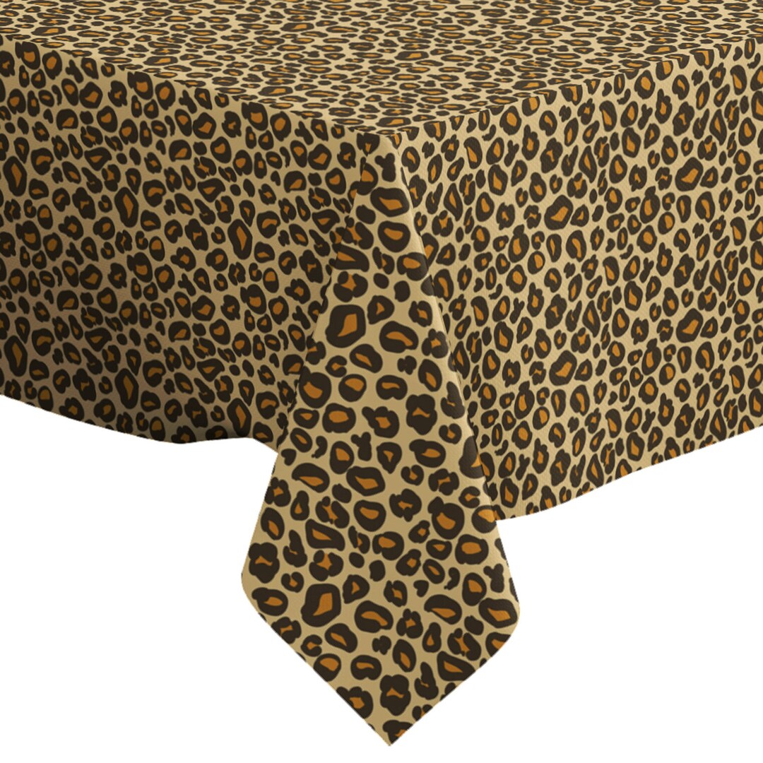 Handmade Decorative Tablecloth, Leopard Cheetah Skin Pattern Print ...