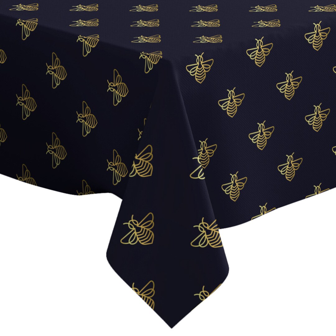 Handmade Decorative Tablecloth, Insect Bee Texture Pattern Print ...