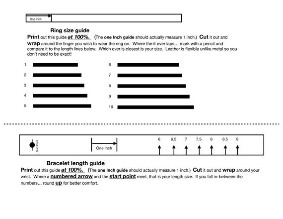 Ring and Bracelet Size Helper - Etsy