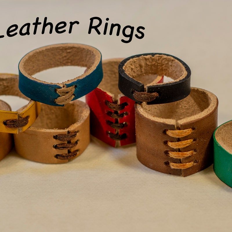 Leather Rings - Etsy