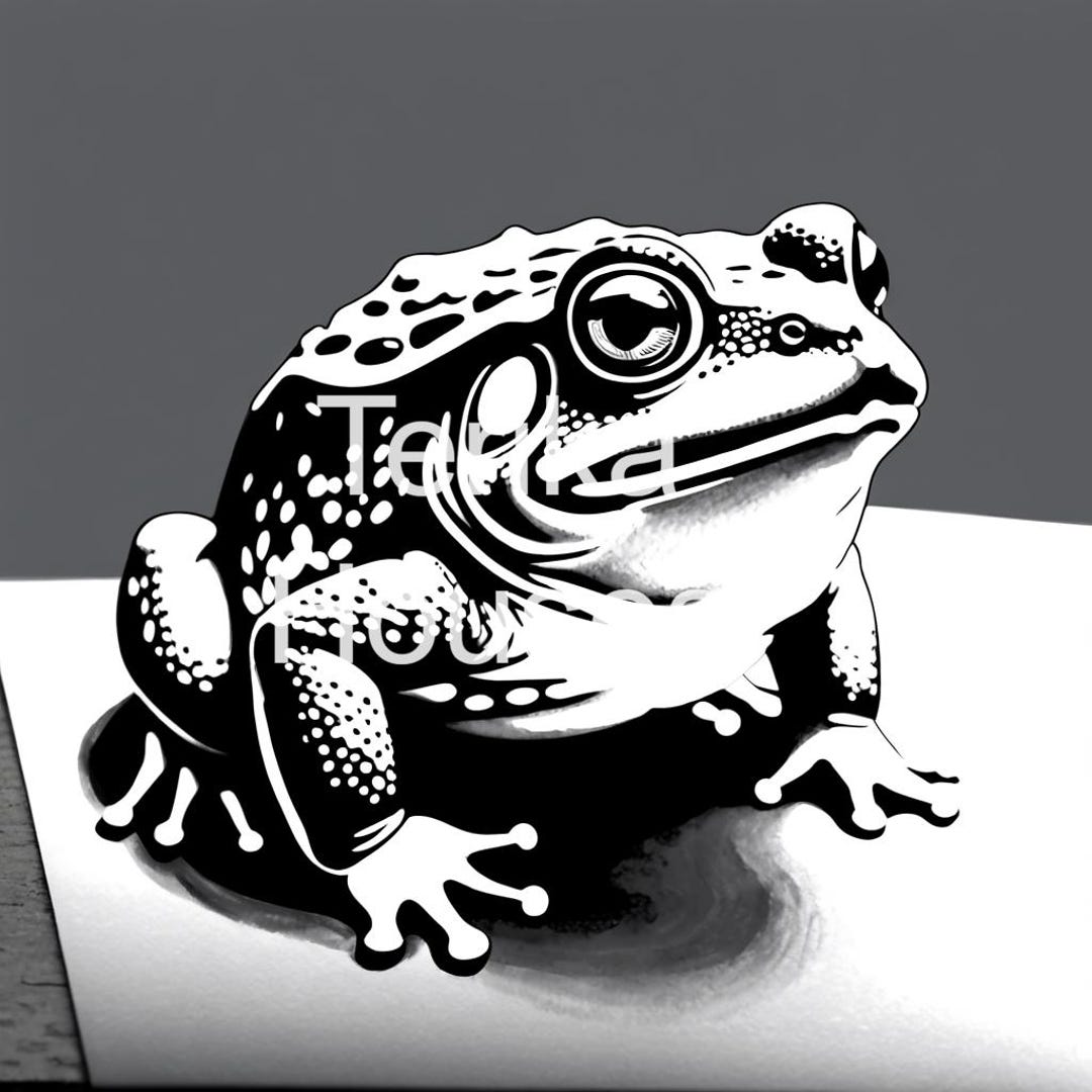 5 Toad Wall Print, Toad Illustration, Printable Wall Art Drawing, Toad ...