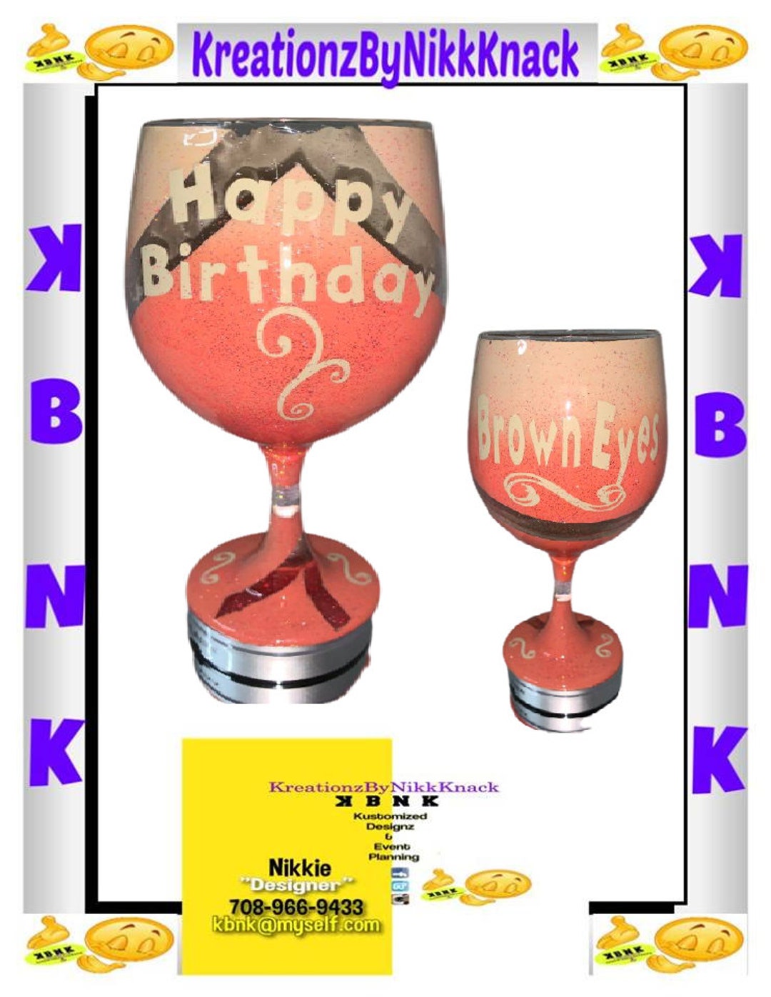 Custom Birthday Glass - Etsy