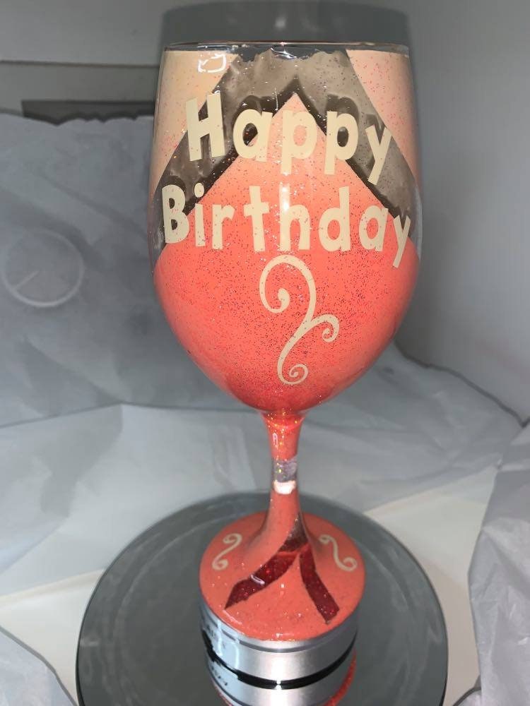 Custom Birthday Glass - Etsy