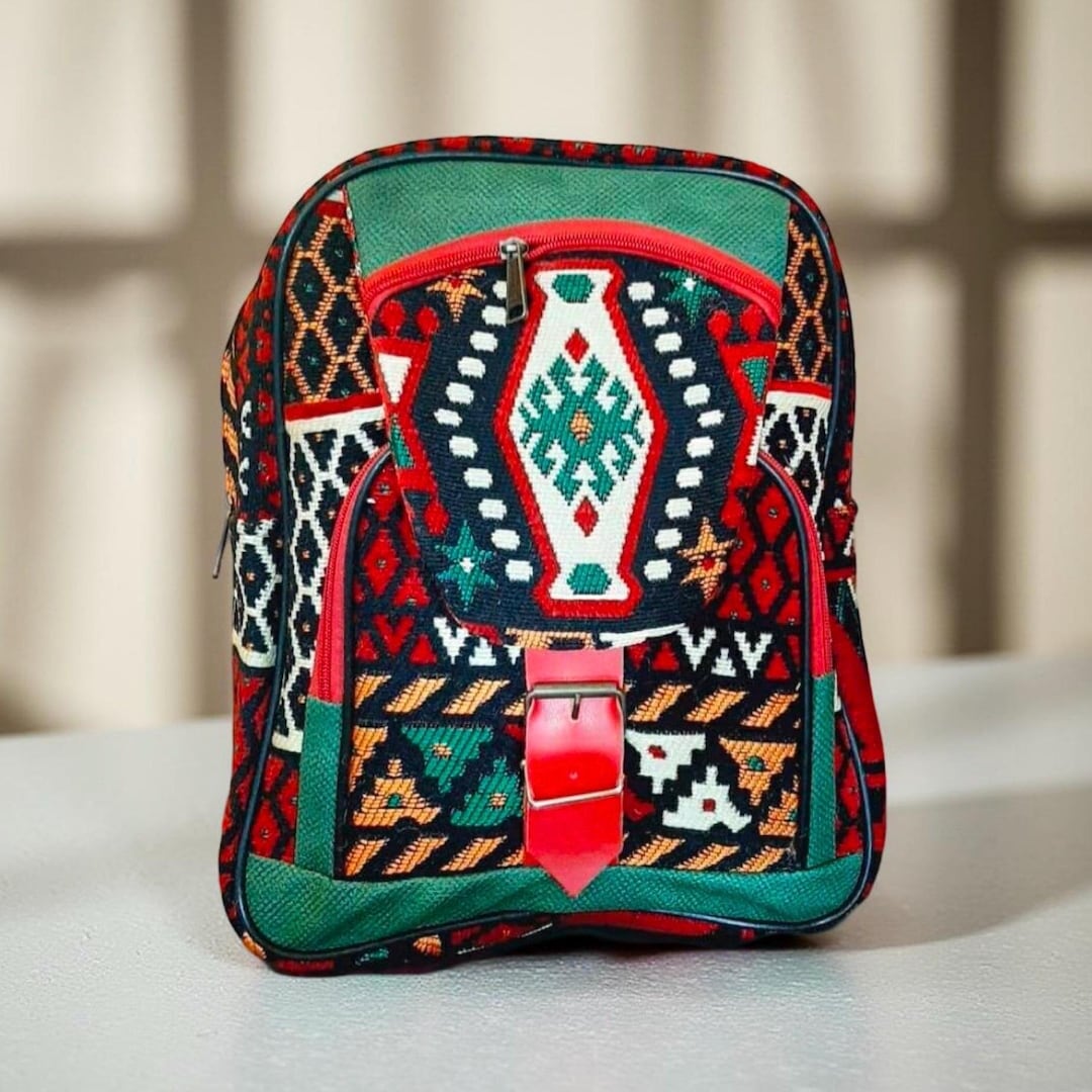 Handwoven Kilim Backpack: Ethnic Print Rug Rucksack - Etsy