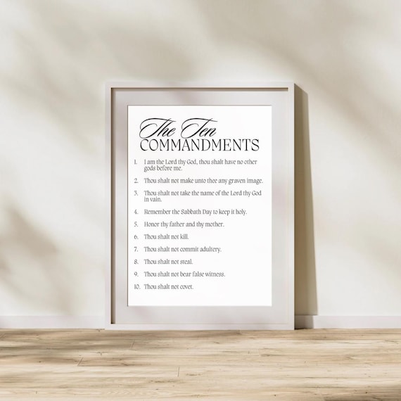 Les Dix Commandements Catholiques Imprimables