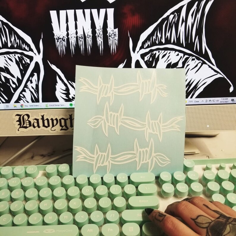 Barb Wire Set of 3 Vinyl Decal Sticker /goth Alternative - Etsy