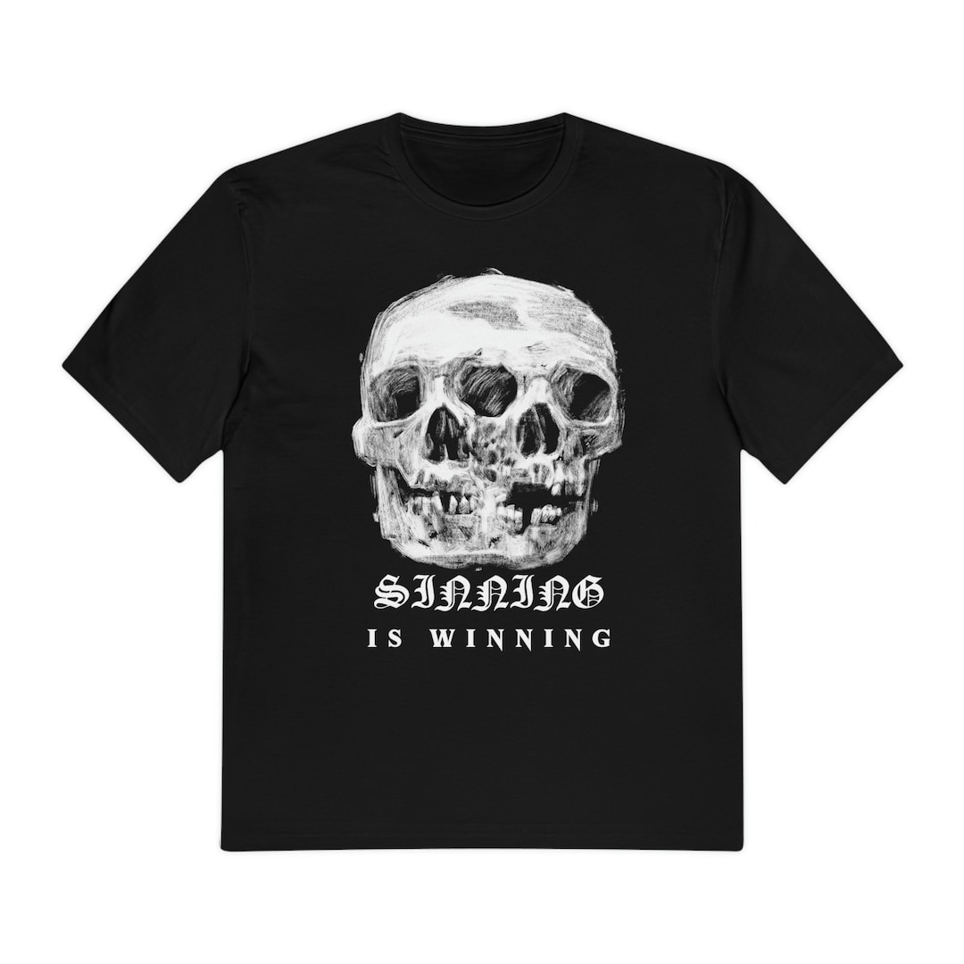 Sinning is Winning Conjoined Twins Skull Occult Clothing Shirt Gothic ...