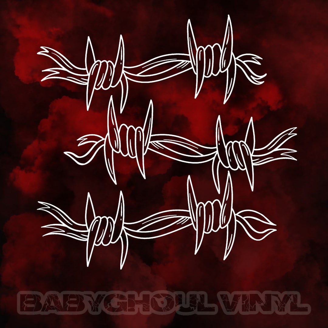 Barb Wire Set of 3 Vinyl Decal Sticker /goth Alternative - Etsy