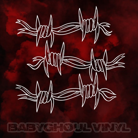 Barb Wire Set of 3 Vinyl Decal Sticker /goth Alternative | Etsy