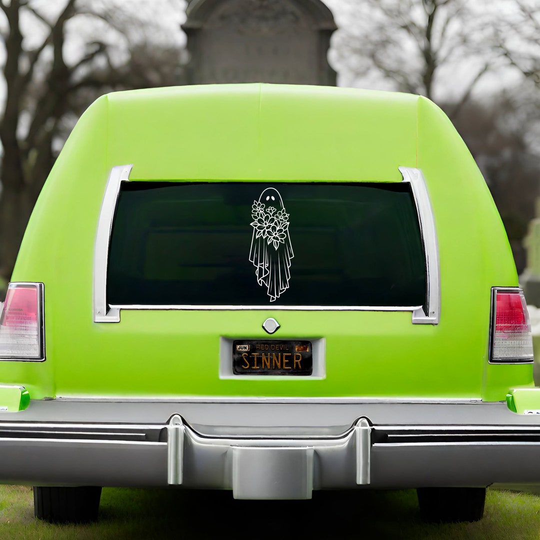 Cute Flower Bouquet Ghost Vinyl Decal Sticker /goth Alternative Gothic ...