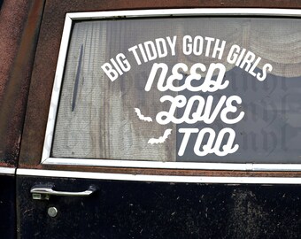 Big Teddy Goth Decal - Etsy