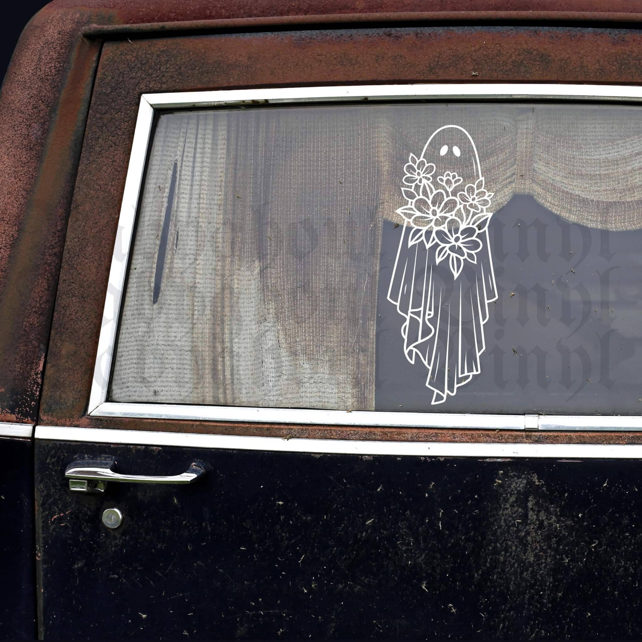 Cute Flower Bouquet Ghost Vinyl Decal Sticker /goth - Etsy