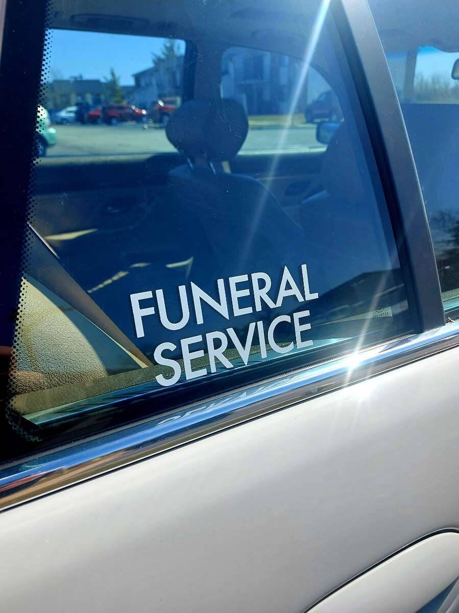 Funeral Service Hearse Vinyl Decal Sticker / Goth Alternative - Etsy