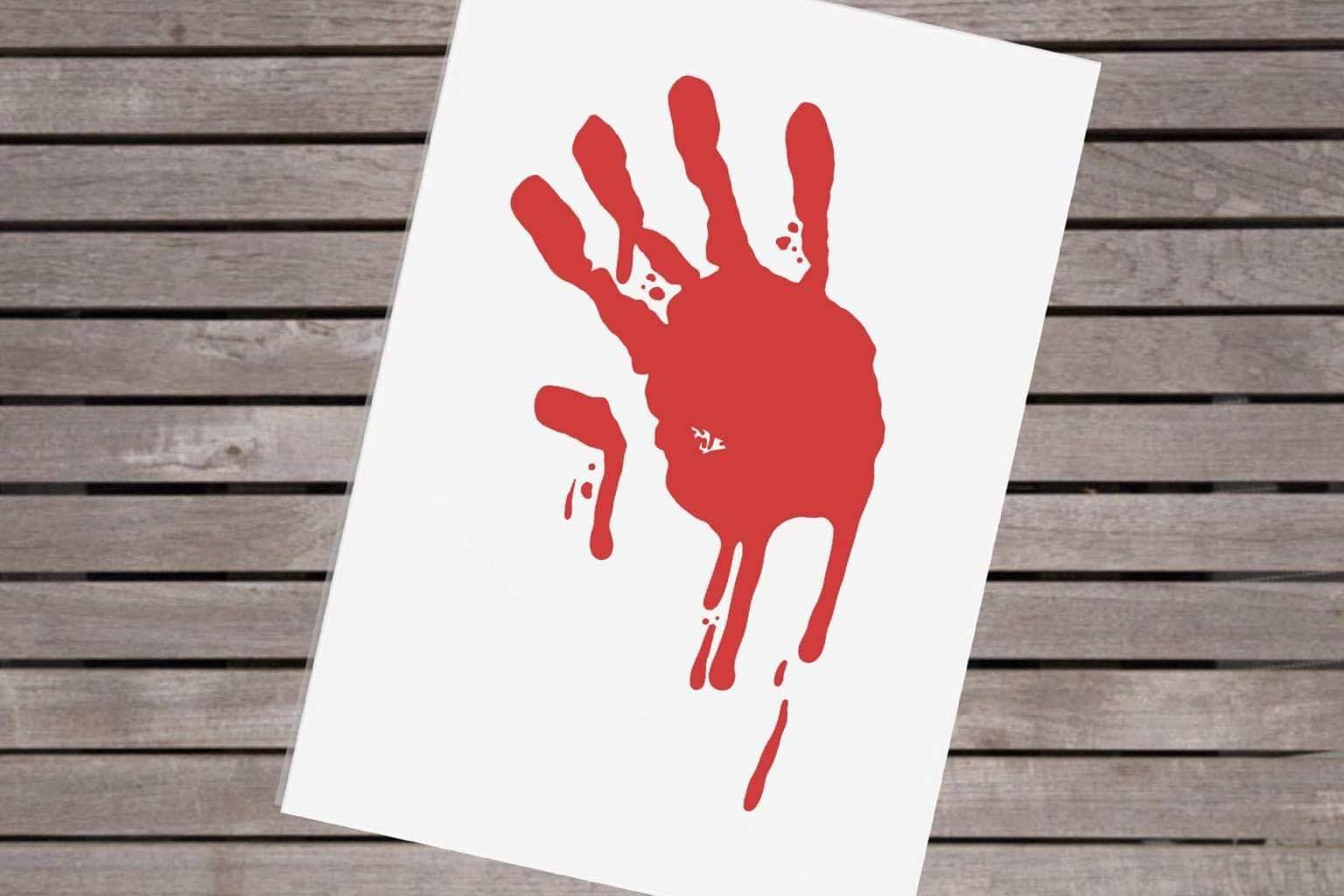 Bloody Smeared Handprint Vinyl Decal Sticker / Goth - Etsy